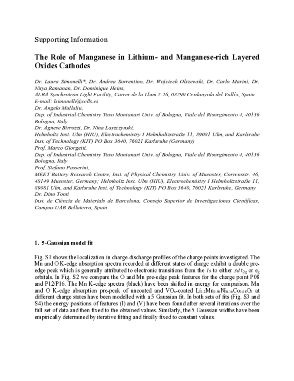 (PDF) Role of Manganese in Lithium- and Manganese-Rich Layered Oxides Cathodes