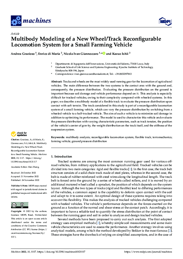 (PDF) Multibody Modeling of a New Wheel/Track Reconfigurable Locomotion ...