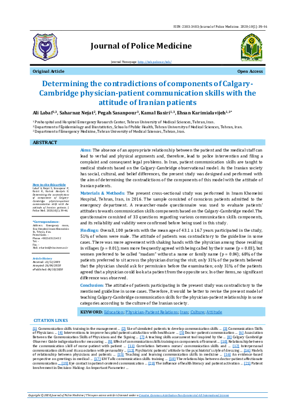 (PDF) Determining the contradictions of components of Calgary ...