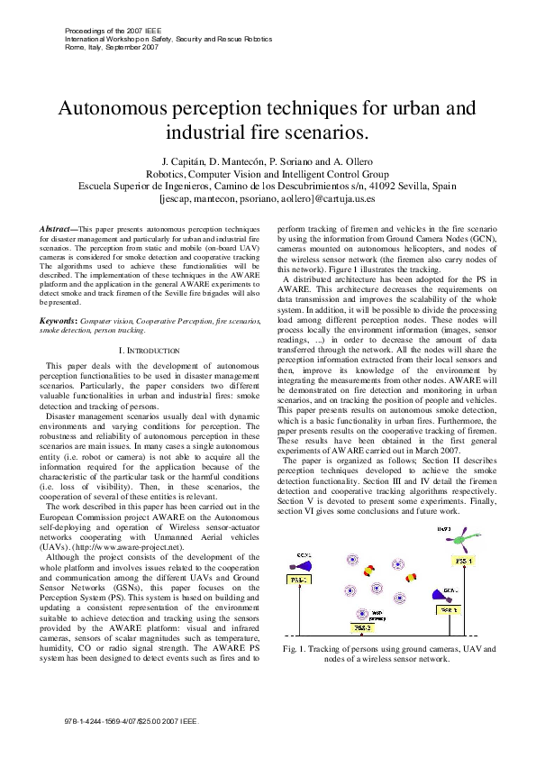 (PDF) Autonomous perception techniques for urban and industrial fire ...