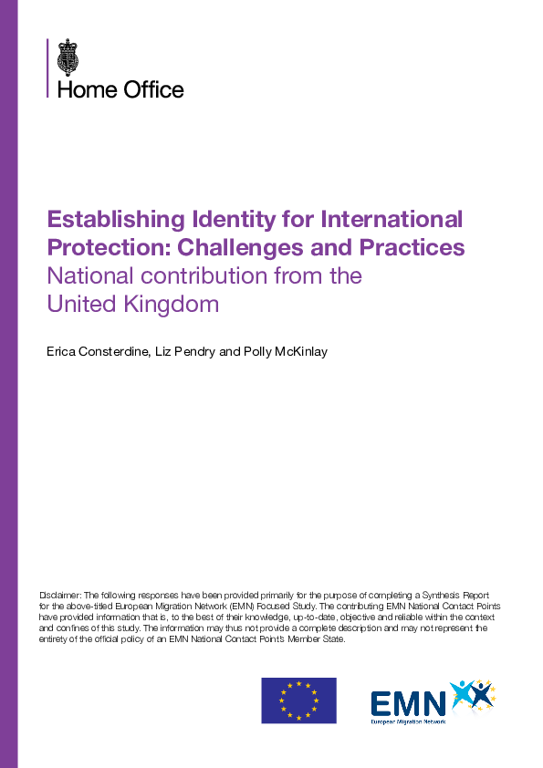 (PDF) Establishing identity for international protection: challenges ...