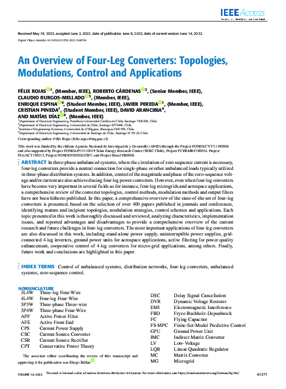 (PDF) An Overview of Four-Leg Converters: Topologies, Modulations ...