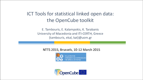 (PDF) ICT Tools for statistical linked open data: the OpenCube toolkit