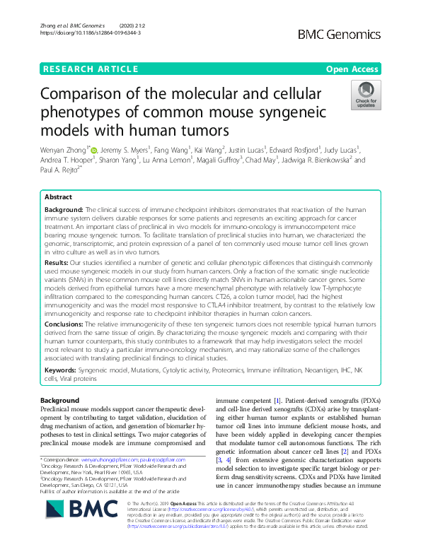 (PDF) Comparison of the molecular and cellular phenotypes of common ...