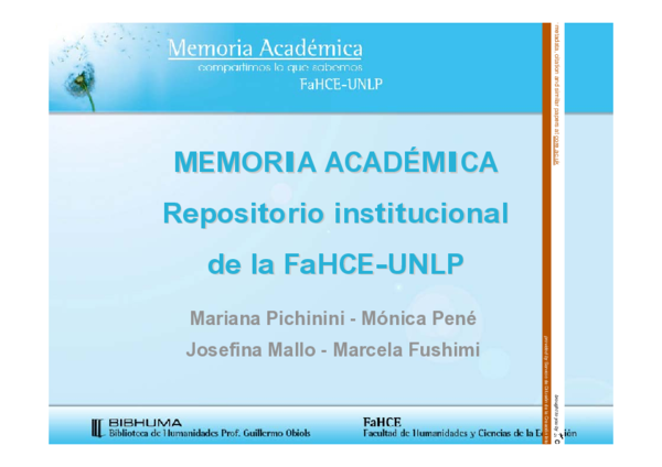 (PDF) Memoria Académica: Repositorio Institucional de la FaHCE-UNLP