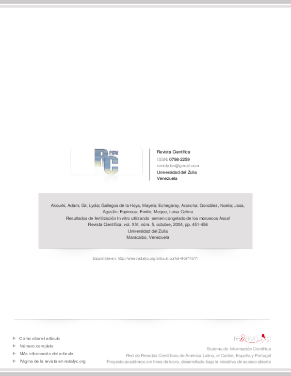 (PDF) RESULTADOS DE FERTILIZACIÓN In vitro UTILIZANDO SEMEN CONGELADO ...