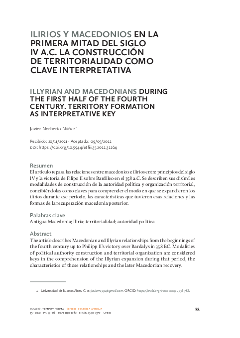 (PDF) Ilirios y macedonios en la primera mitad del siglo IV. La ...