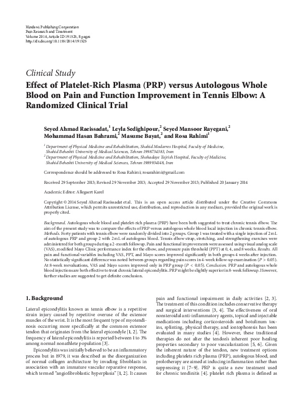 (PDF) Clinical Study Effect of Platelet-Rich Plasma (PRP) versus ...