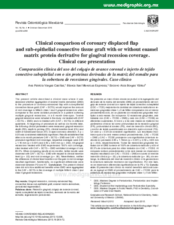 (PDF) Clinical comparison of coronary displaced flap and sub-epithelial ...