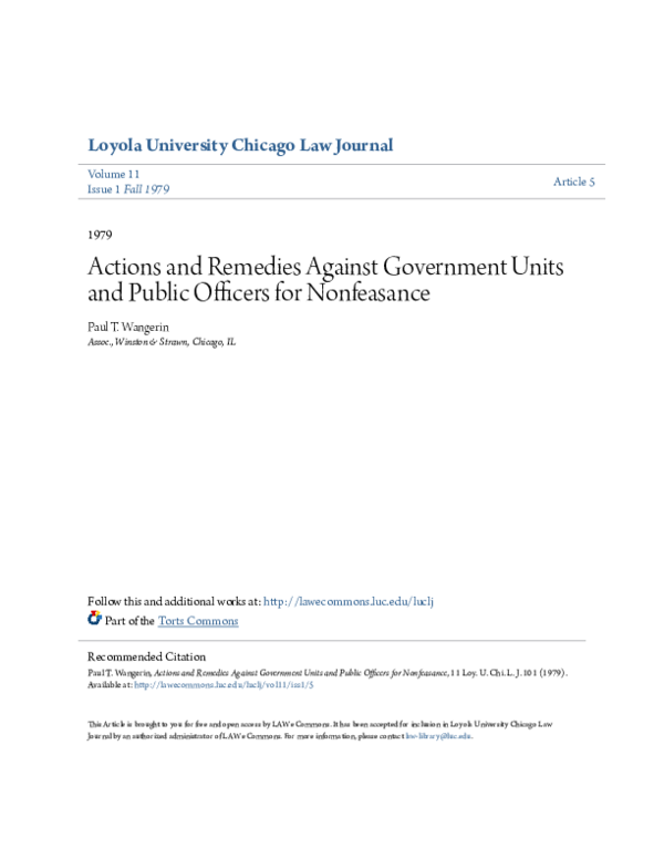 (PDF) Actions and Remedies Against Government Units and Public Officers ...