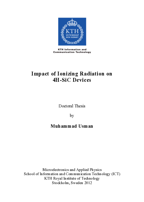 (PDF) Impact of ionizing radiation on 4H-SiC devices