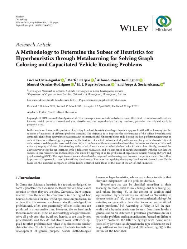 (PDF) A Methodology to Determine the Subset of Heuristics for ...