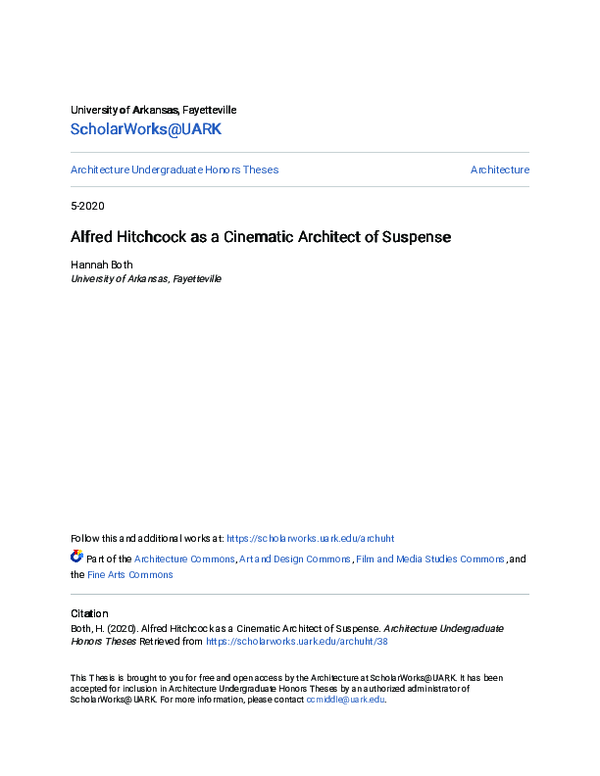(PDF) Alfred Hitchcock as a Cinematic Architect of Suspense