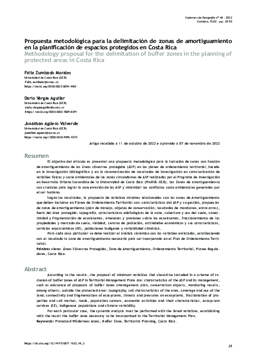 (PDF) Propuesta metodológica para la delimitación de zonas de amortiguamiento en la ...