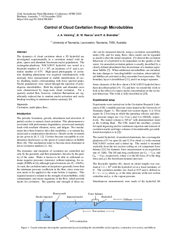 Pdf Control Of Cloud Cavitation Through Microbubbles