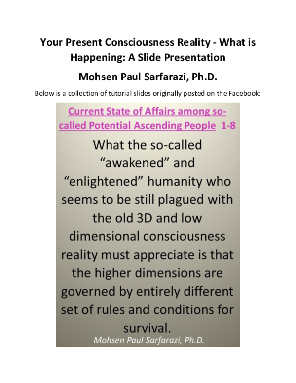 (PDF) Your Present Consciousness Reality - What is Happening - A Slide ...