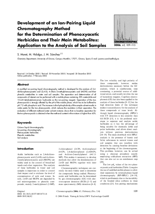 (PDF) Development of an Ion-Pairing Liquid Chromatography Method for the Determination of ...