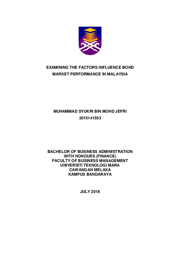 (PDF) Examining the factors influence bond market performance in ...