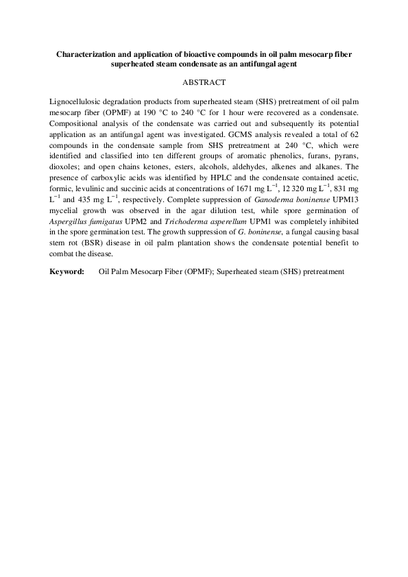 (PDF) Characterization and application of bioactive compounds in oil ...