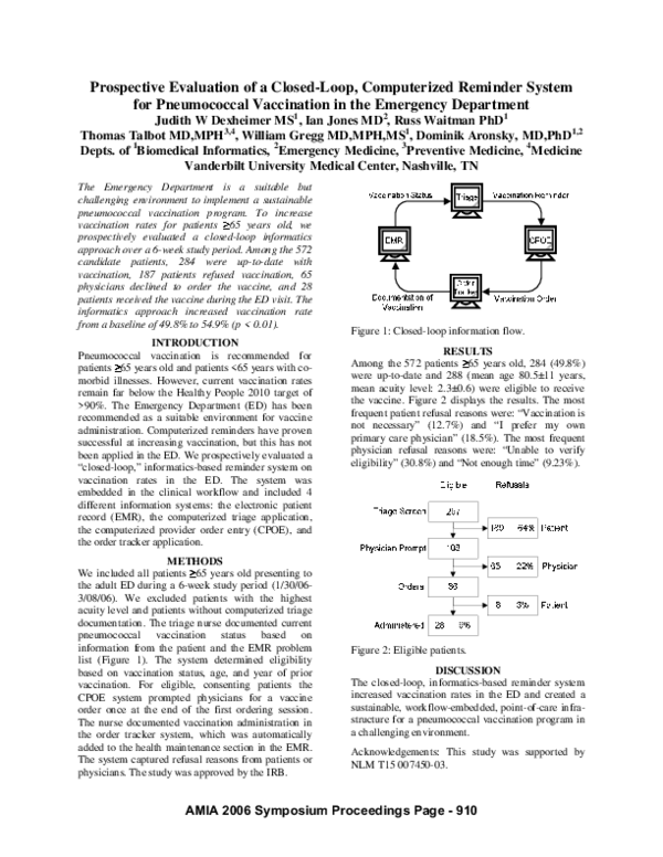 (PDF) Prospective evaluation of a closed-loop, computerized reminder ...