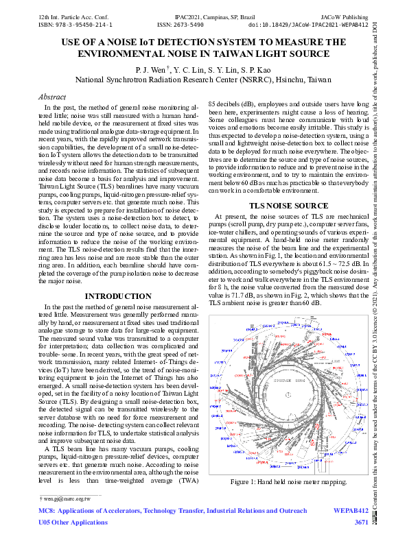 (PDF) Use of a Noise IoT Detection System to Measure the Environmental ...