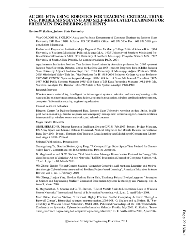 (PDF) Robotics in Engineering Education for Freshmen