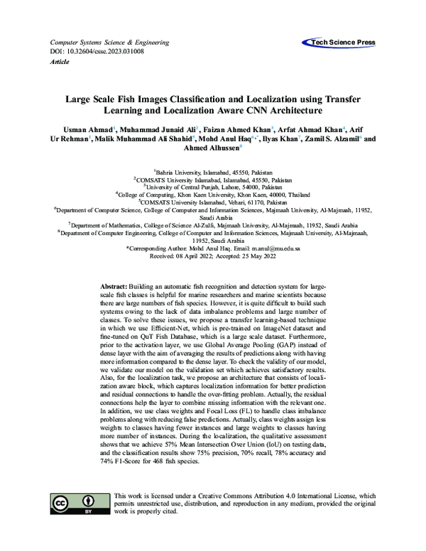(PDF) Large Scale Fish Images Classification and Localization using ... (PDF) Large Scale Fish Images Classification and Localization using ...