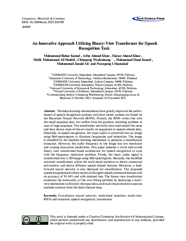 (PDF) Binary-View Transformer for Speech Recognition