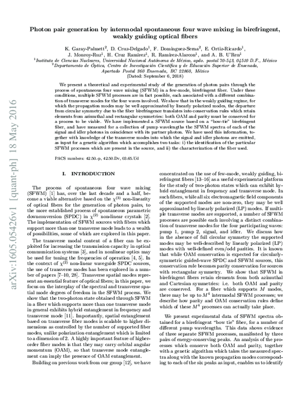 (PDF) Photon-pair generation by intermodal spontaneous four-wave mixing ...