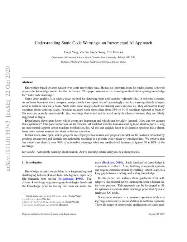 (PDF) An Expert System for Learning Software Engineering Knowledge (with Case Studies in ...