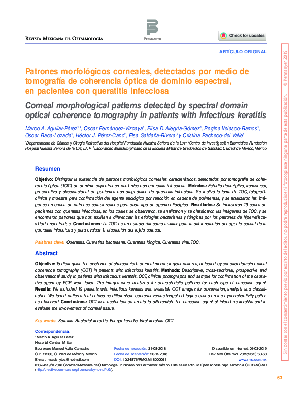 (PDF) Patrones morfológicos corneales, detectados por medio de ...
