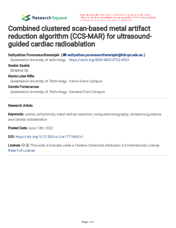 (PDF) Combined clustered scan-based metal artifact reduction algorithm ...