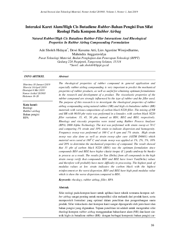 Pdf Natural Rubber High Cis Butadiene Rubber Filler Interactions And