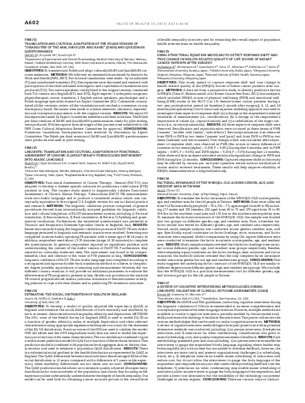 Pdf A Review Of Cognitive Interviewing Methodologies During Linguistic Validation Of Clinical