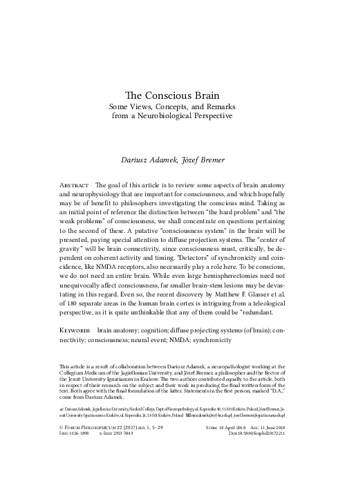 (PDF) The Conscious Brain