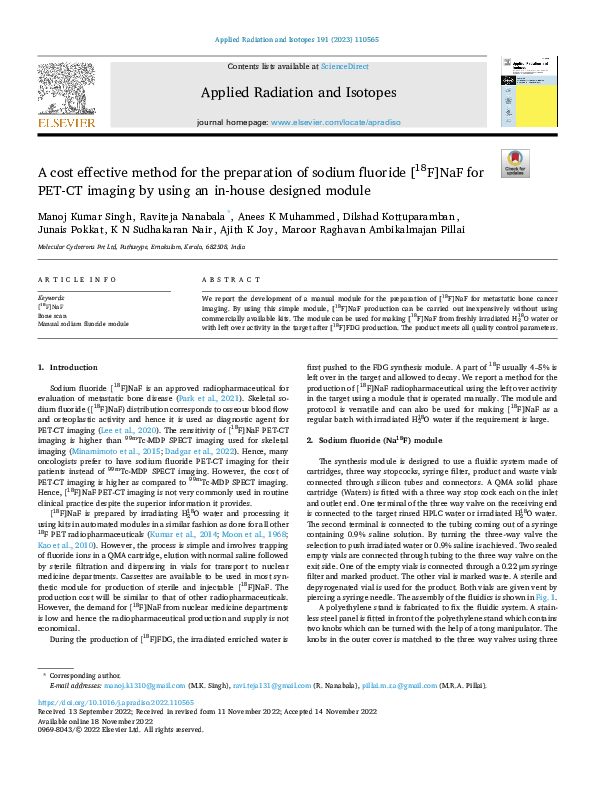 (PDF) A cost effective method for the preparation of sodium fluoride ...