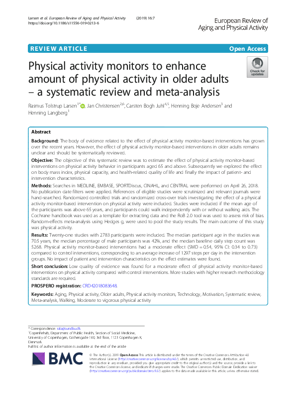 (PDF) Physical activity monitors to enhance amount of physical activity in older adults – a ...