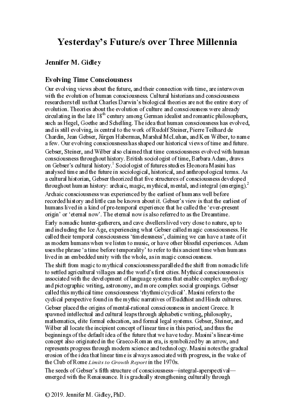 (PDF) Yesterday's Future/s over Three Millennia