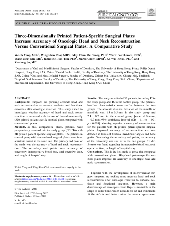 (PDF) Three-Dimensionally Printed Patient-Specific Surgical Plates ...