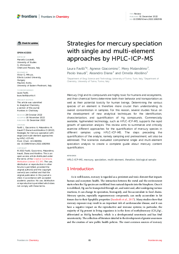 Pdf Strategies For Mercury Speciation With Single And Multi Element Approaches By Hplc Icp Ms