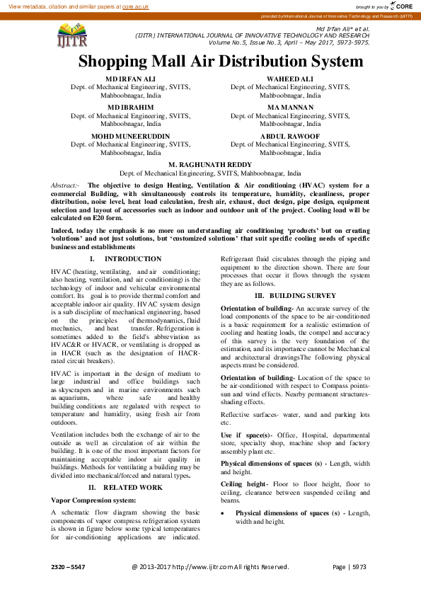 (PDF) Shopping Mall Air Distribution System
