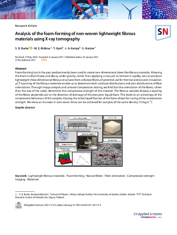 (PDF) Analysis of the foam-forming of non-woven lightweight fibrous ...