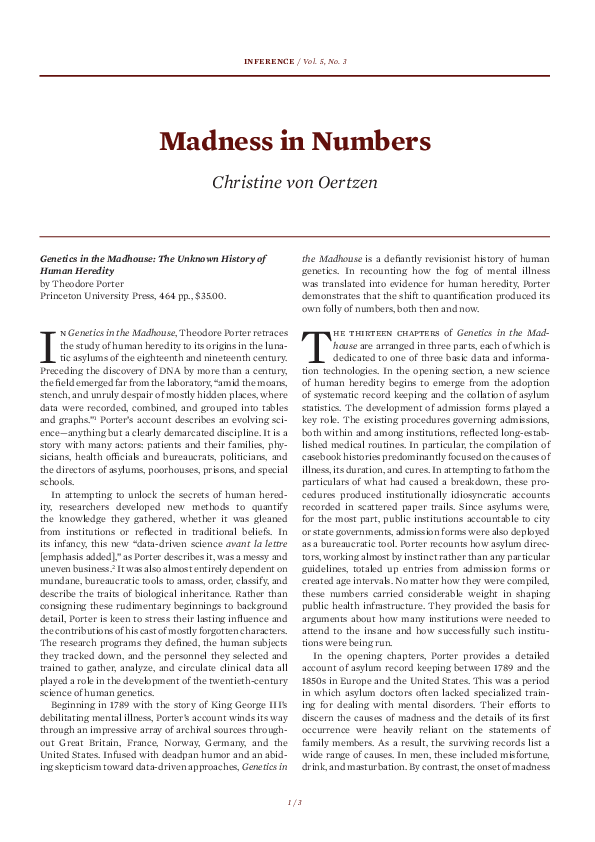 (PDF) Madness in Numbers