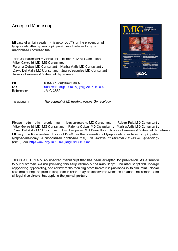 (PDF) Efficacy of a Fibrin Sealant (Tissucol Duo) for the Preventionof ...