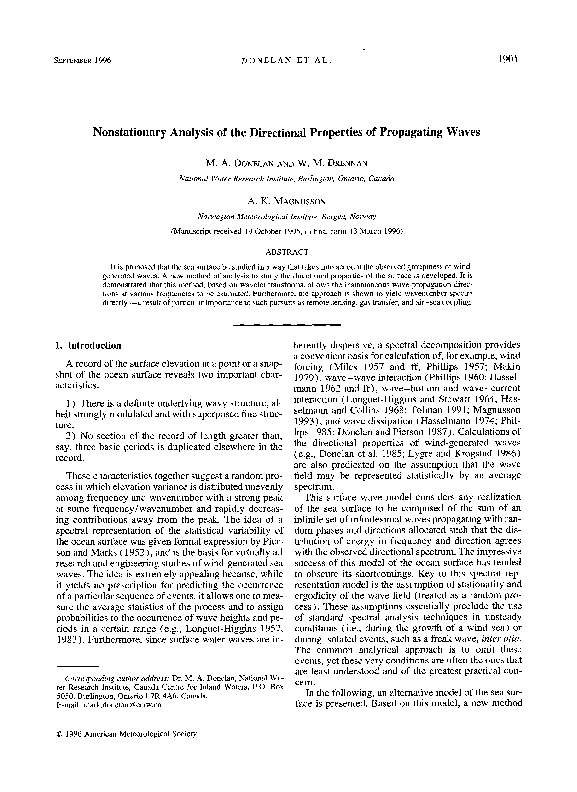 (PDF) Nonstationary Analysis of the Directional Properties of ...