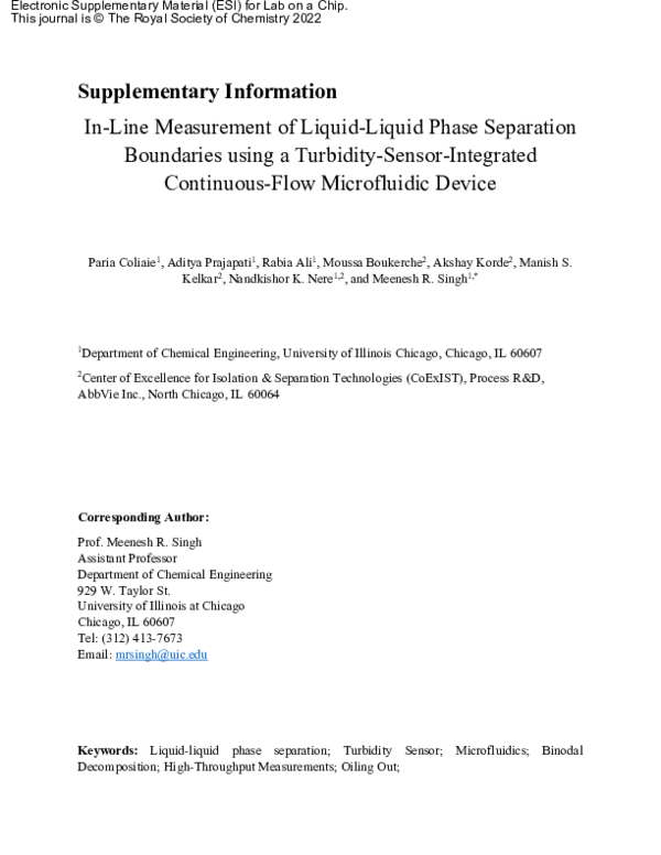 (PDF) In-line measurement of liquid–liquid phase separation boundaries using a turbidity-sensor ...