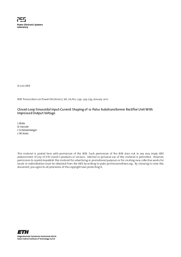 Pdf Closed Loop Current Control For Rectifiers