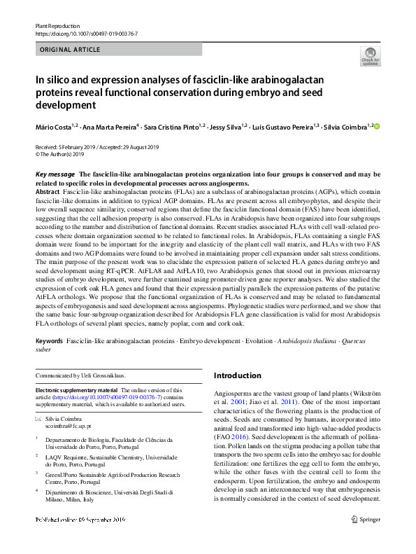 (PDF) In silico and expression analyses of fasciclin-like ...