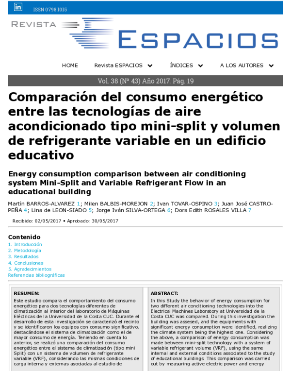 (PDF) Comparación del consumo energético entre las tecnologías de aire acondicionado tipo mini ...