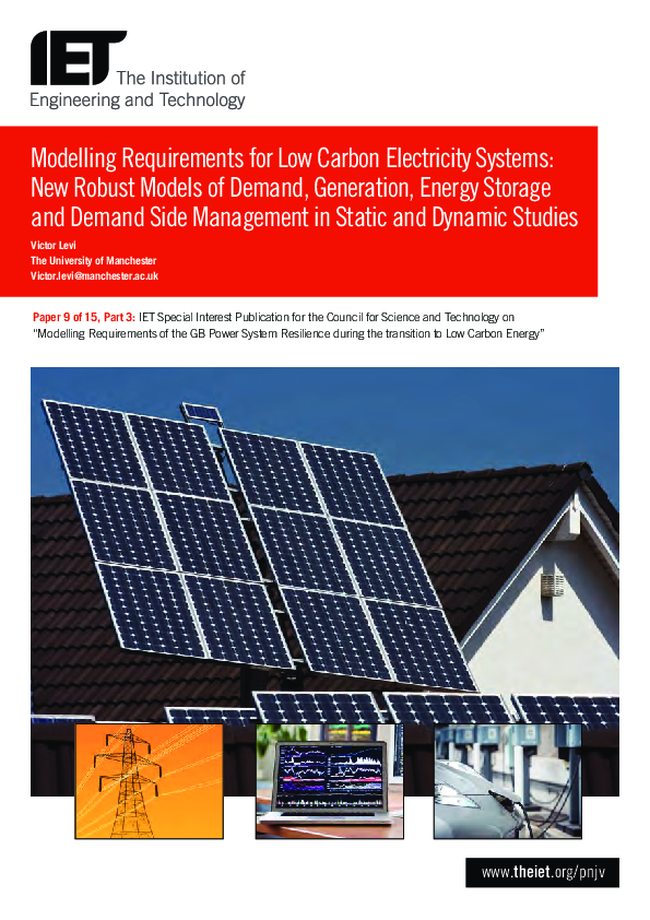 (PDF) Modelling Requirements for Low Carbon Electricity Systems: New ...